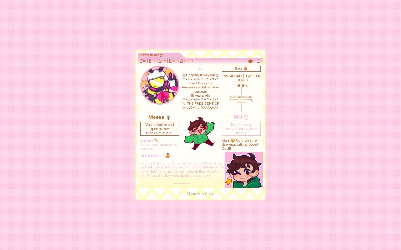 Doodlelyfe Carrd!!!!